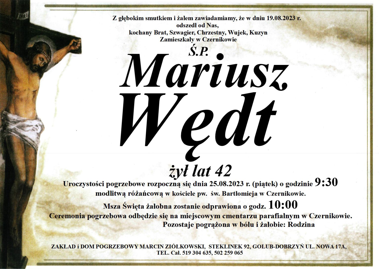 MARIUSZ WĘDT - Pogrzeby Ziółkowski